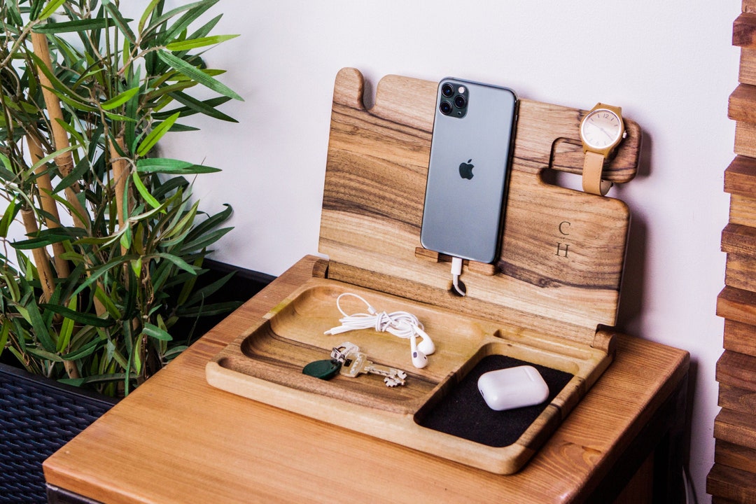 Custom Docking Station for Men, Personalized Docking Station, Charging ...