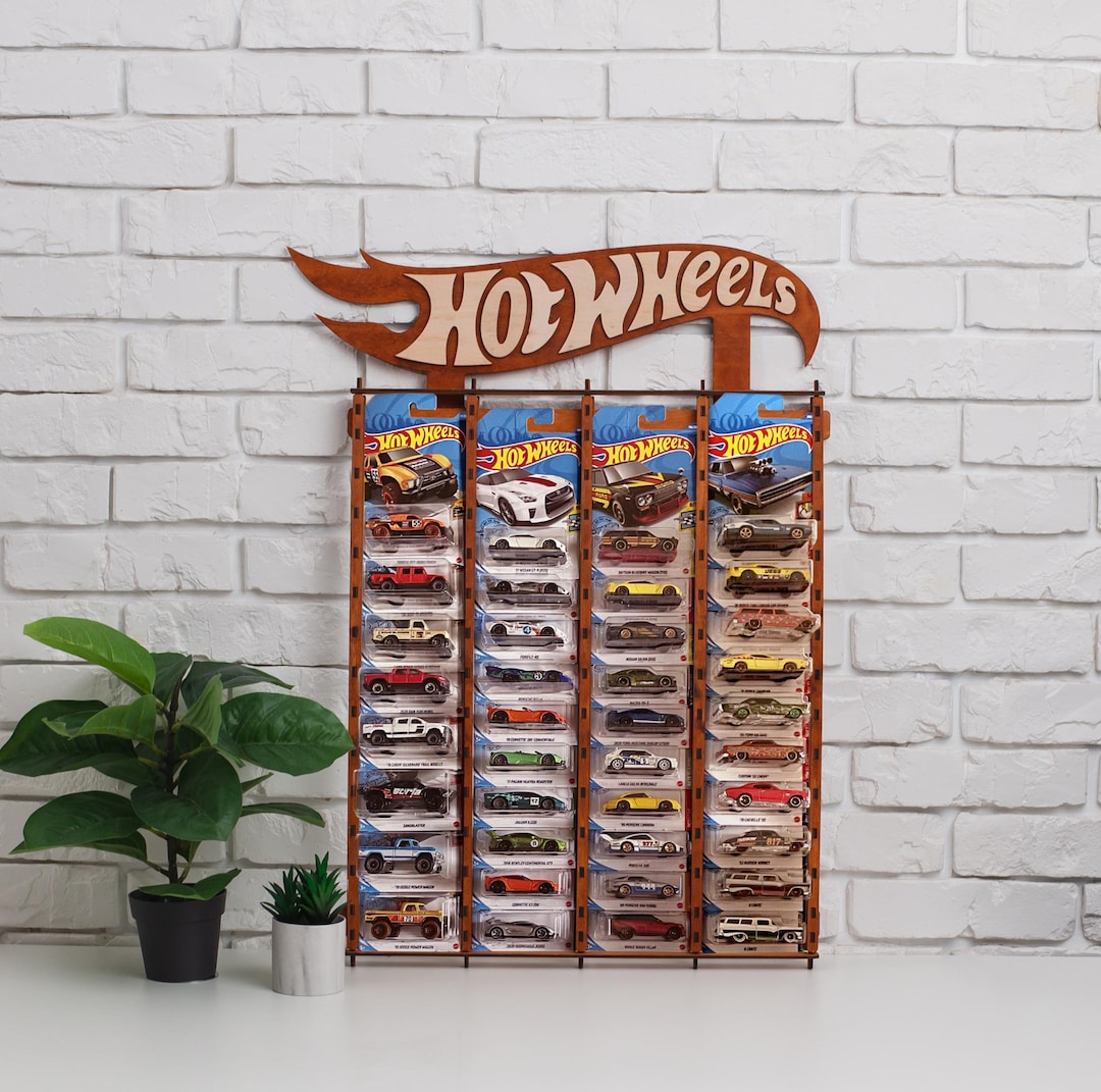 Wooden Toy Car Wall Rack, Toy Car Display, Toy Car Wall Rack, Model Car ...