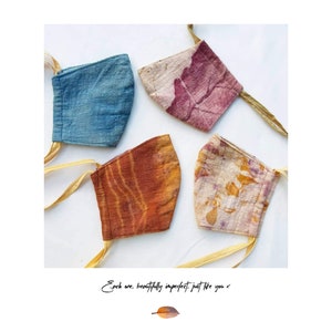 Organic Mask X 1, Plant Dyed, Eco Friendly Organic Cotton Face Mask. 3 ...