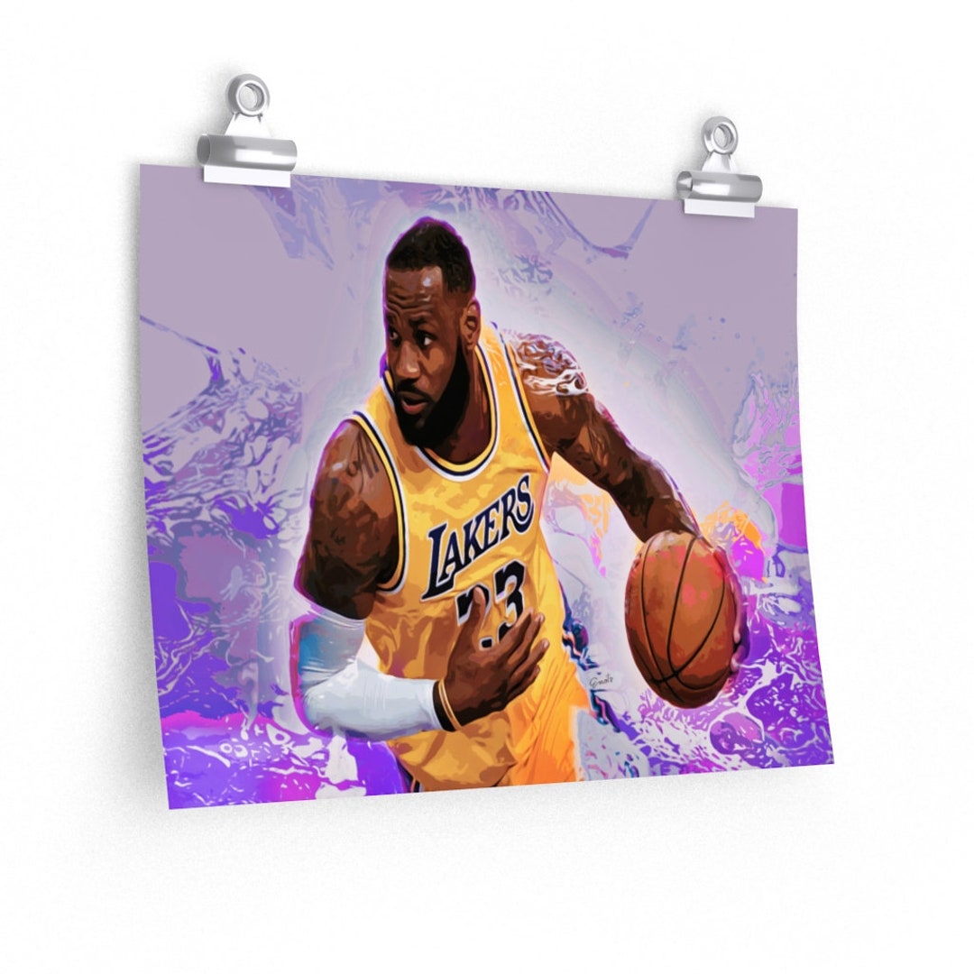 Lebron James 'bright Lights' Premium Matte Horizontal Posters - Etsy