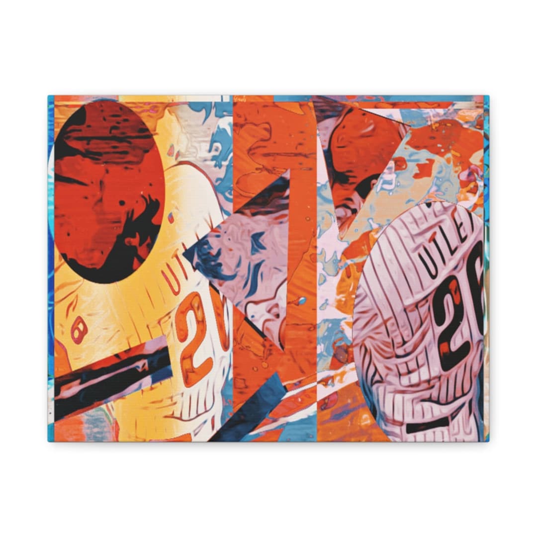 Chase Utley 'shapes' Version 2 Stretched Canvas Print - Etsy