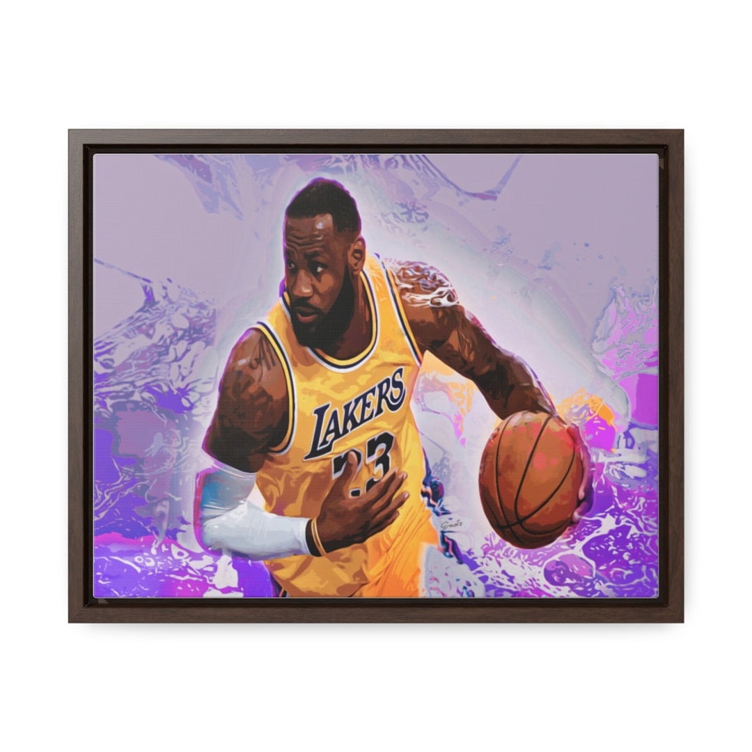 Lebron James 'bright Lights' Premium Framed Horizontal Gallery Wrap ...