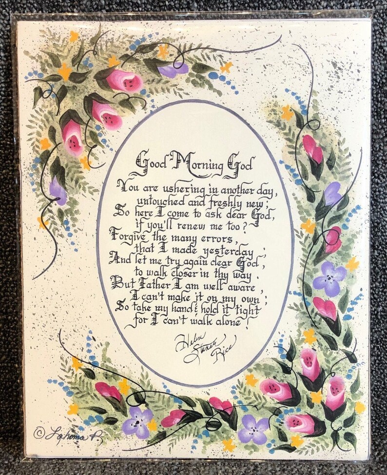 Good Morning God.... by Helen Steiner Rice Unframed Print 8 x | Etsy
