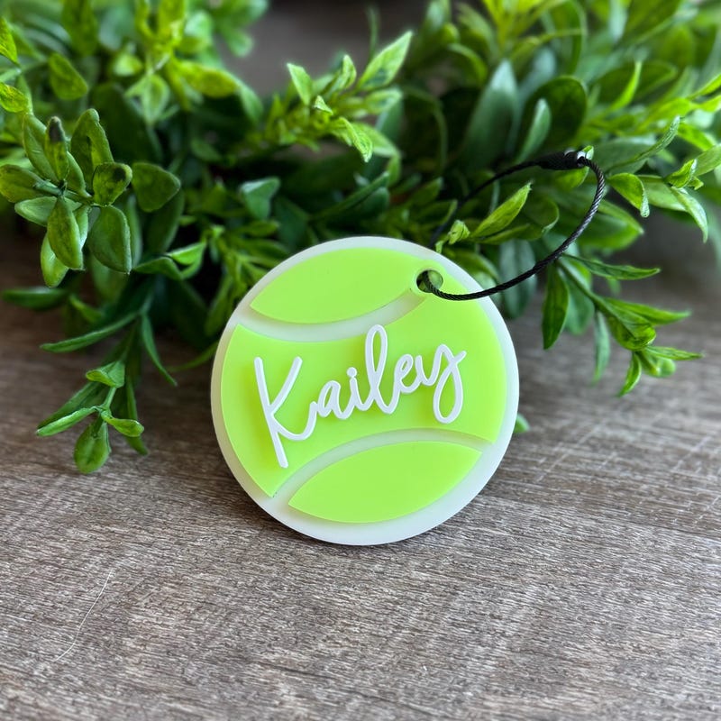 Tennis Bag Tag - Etsy