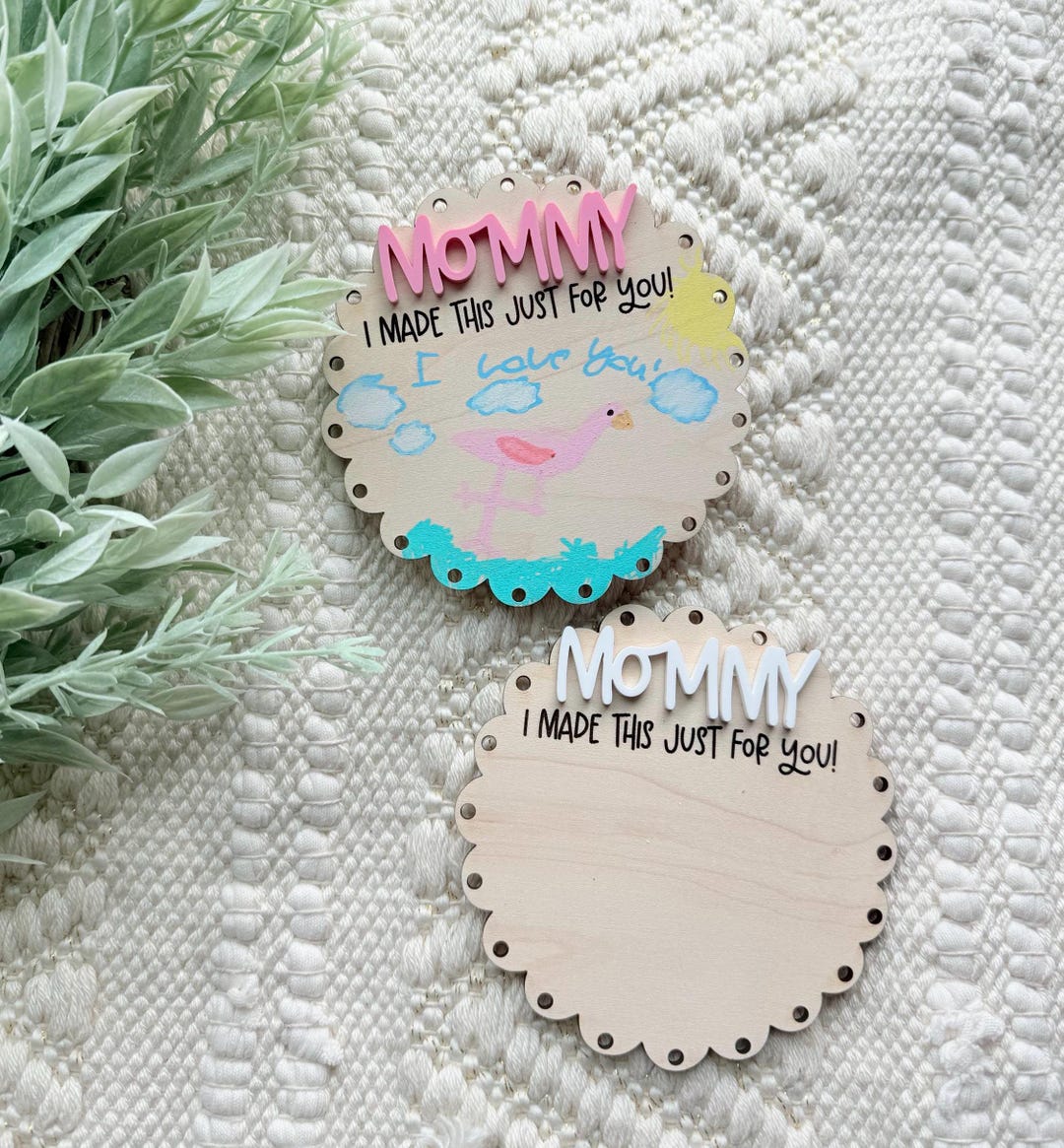 Mothers Day Refrigerator Magnet, Scallop Magnet, Kids Magnet, Wood Draw ...