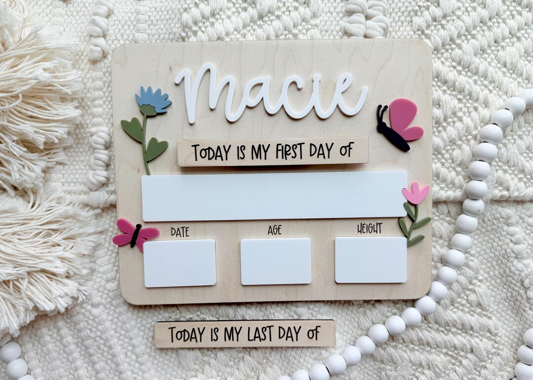 School Board, Kids First/last Day Sign, Back to School Sign, School ...