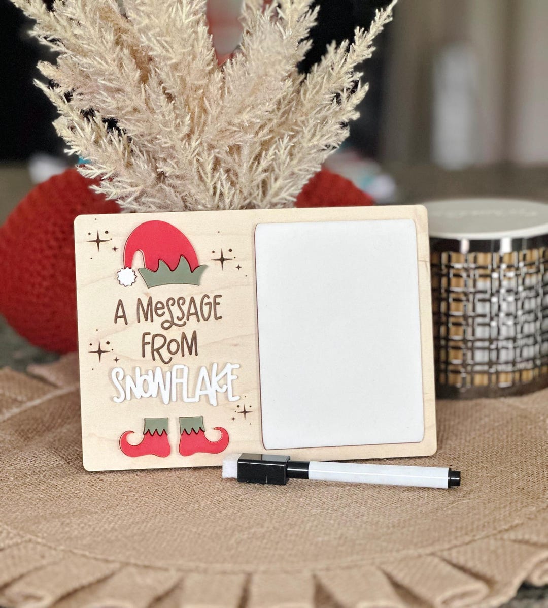 Elf Letter, Kids Elf, Santa, Dry Erase Board, Elf Holiday Board ...