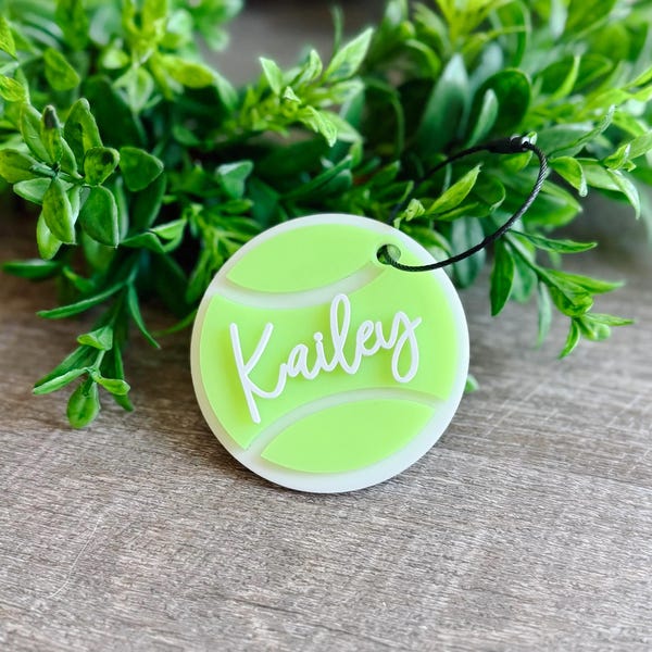 Tennis Bag Tag - Etsy
