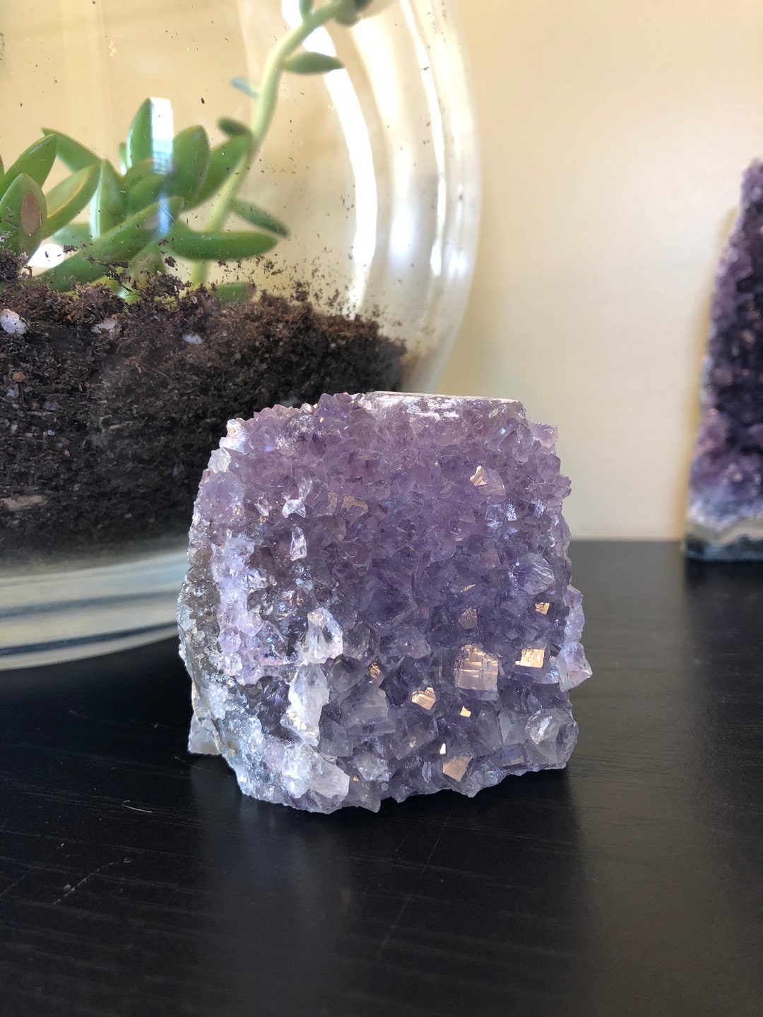Genuine Amethyst Cut Base, Amethyst Tower, Cathedral From Brazil - Etsy