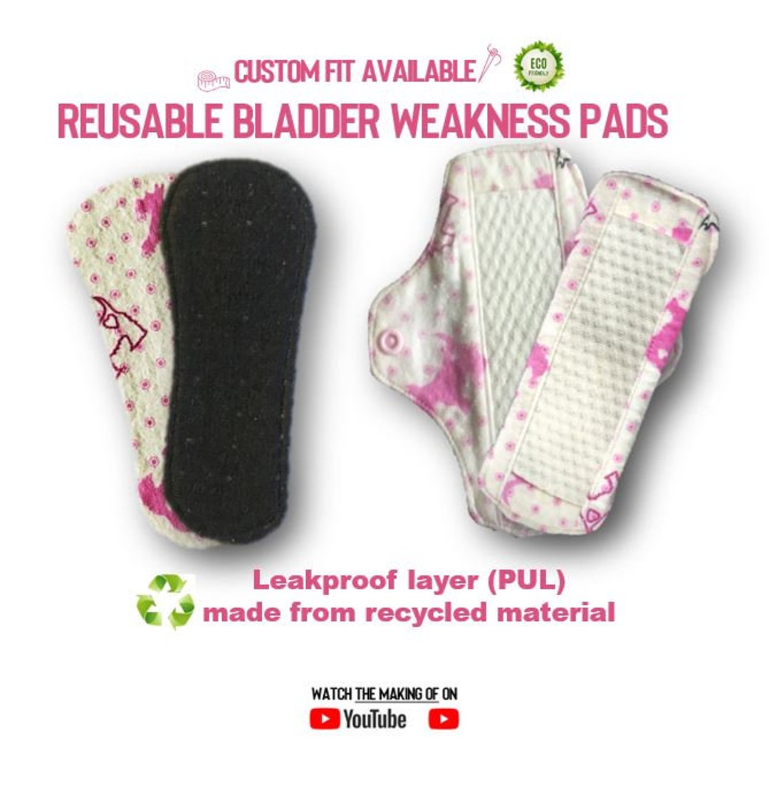 Reusable Pads for Bladder Weakness, Suitable for Mild to Moderate ...