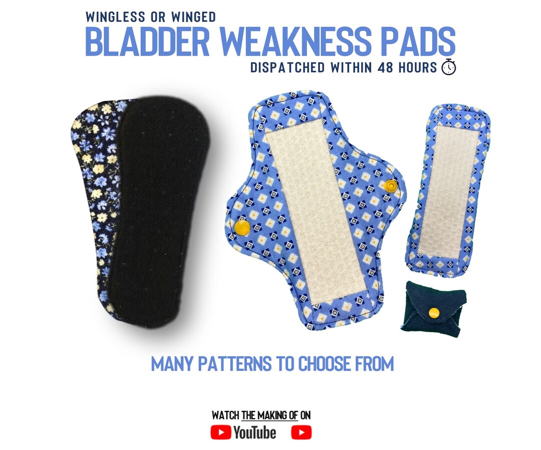 Reusable Pads for Bladder Weakness, Suitable for Mild to Moderate ...