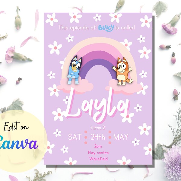 Bluey bday invito - Etsy Nederland