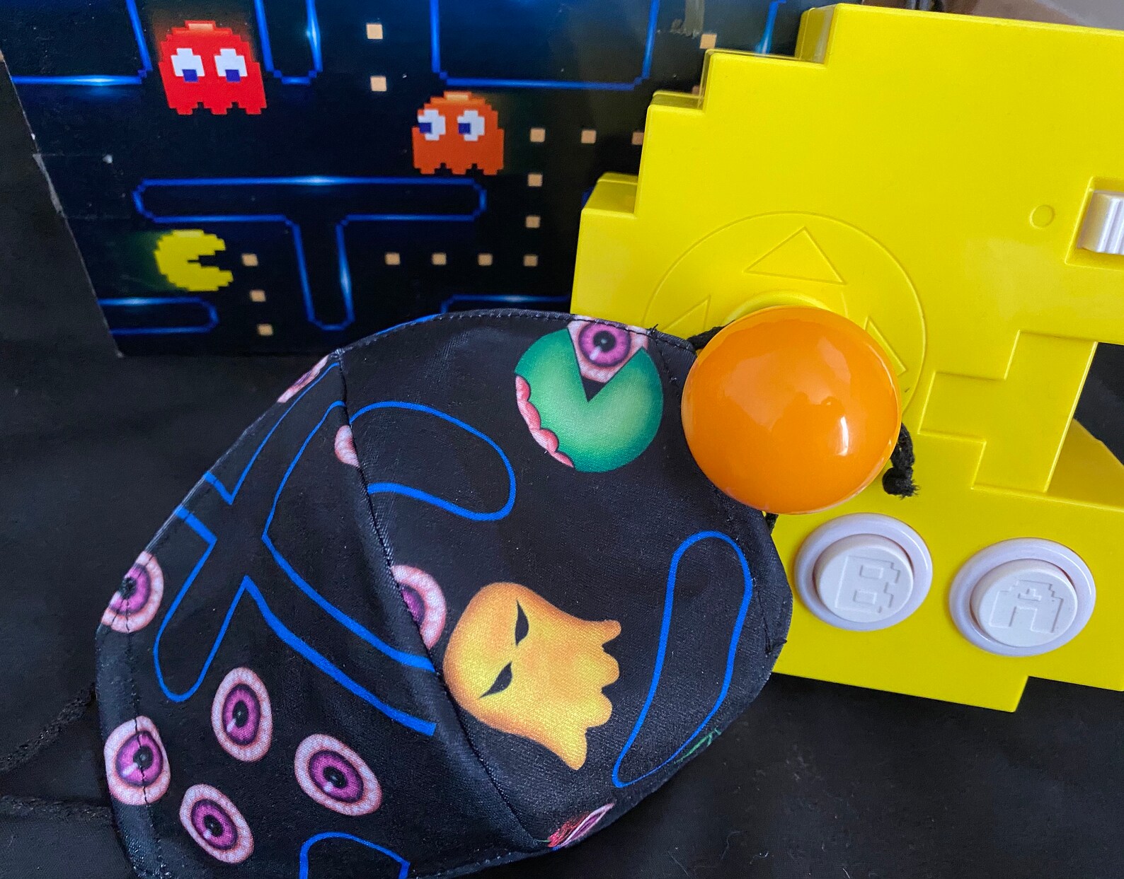PAC MAN reversible snood /face mask 4layered protection filter | Etsy