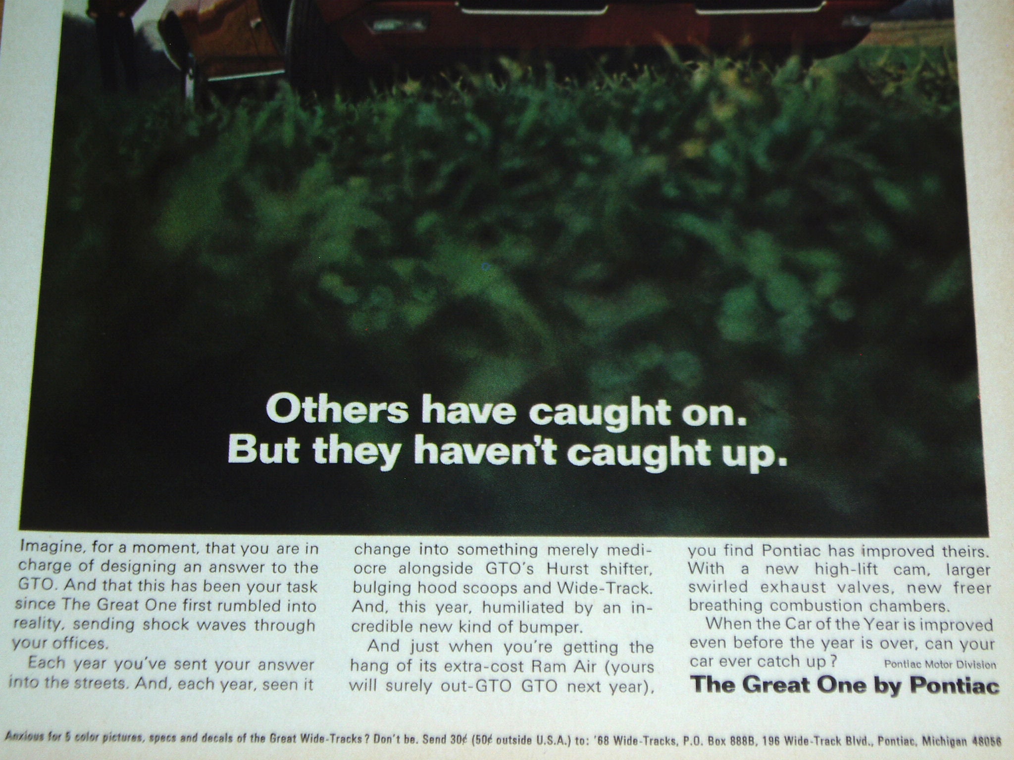 1968 PONTIAC GTO AD * Vintage/original Magazine Advertisement *lemans ...