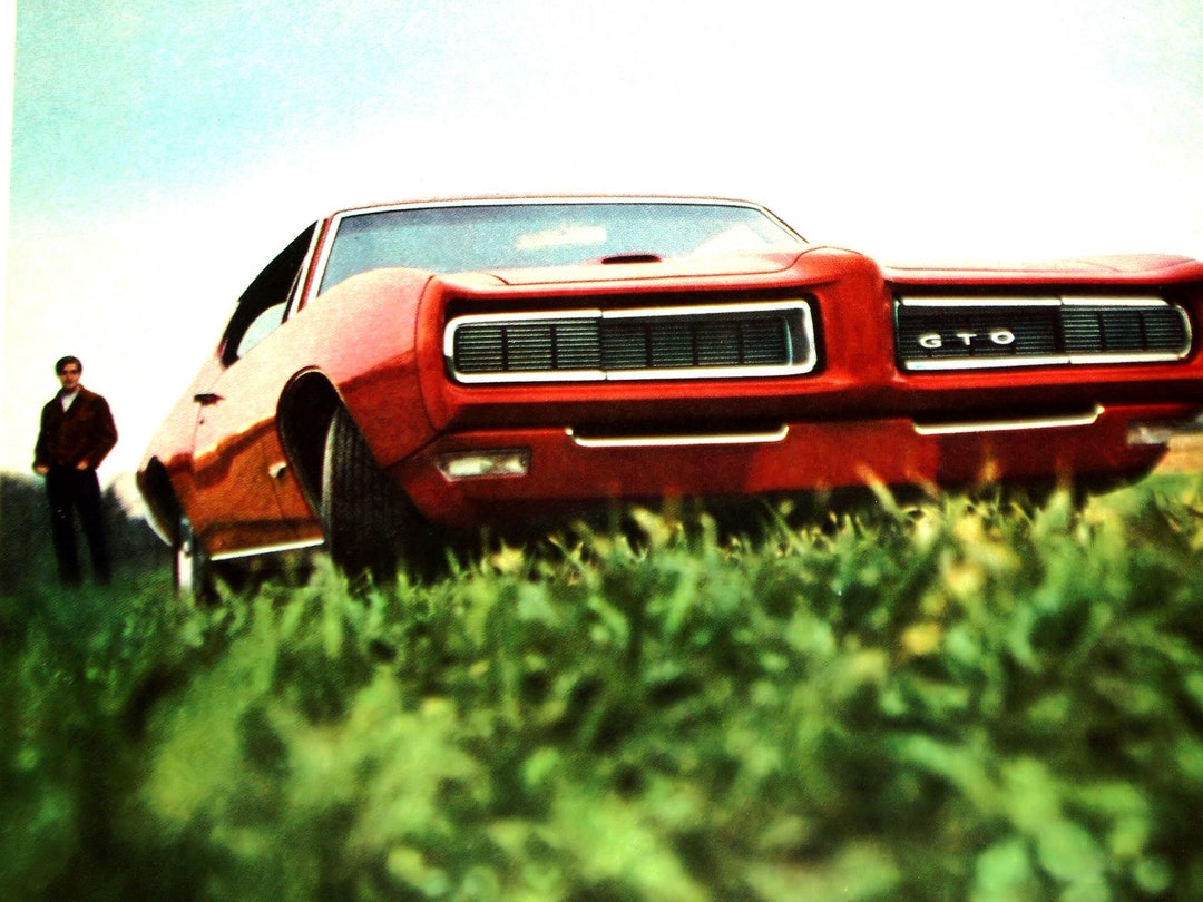 1968 PONTIAC GTO AD * Vintage/original Magazine Advertisement *lemans ...