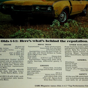1968 OLDSMOBILE 442 CONVERTIBLE AD * Vintage/original Advertisement ...