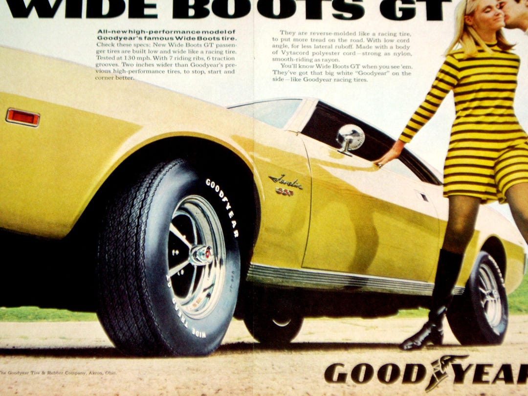 1969 AMC JAVELIN SST Goodyear Tire Ad - Vintage Original Magazine ...