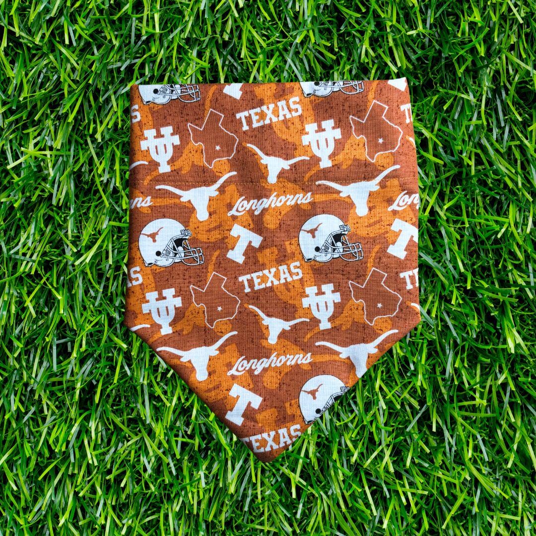 Sports Dog Bandana-over the Collar- College Football - Texas Longhorns ...