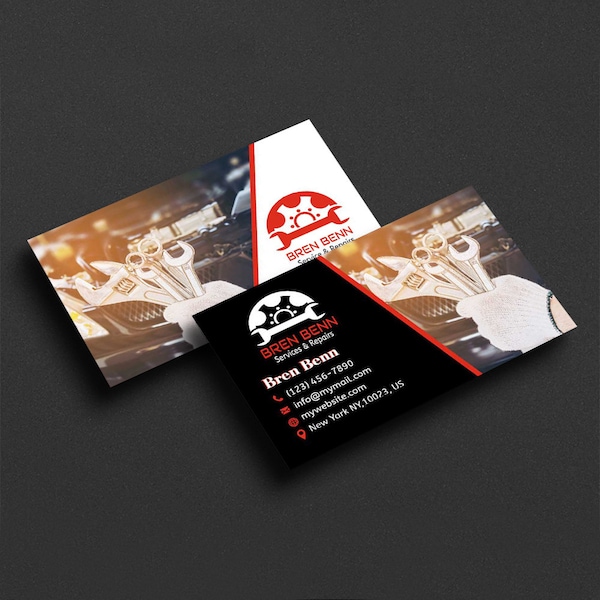 Automotive Service Business Cards - Etsy