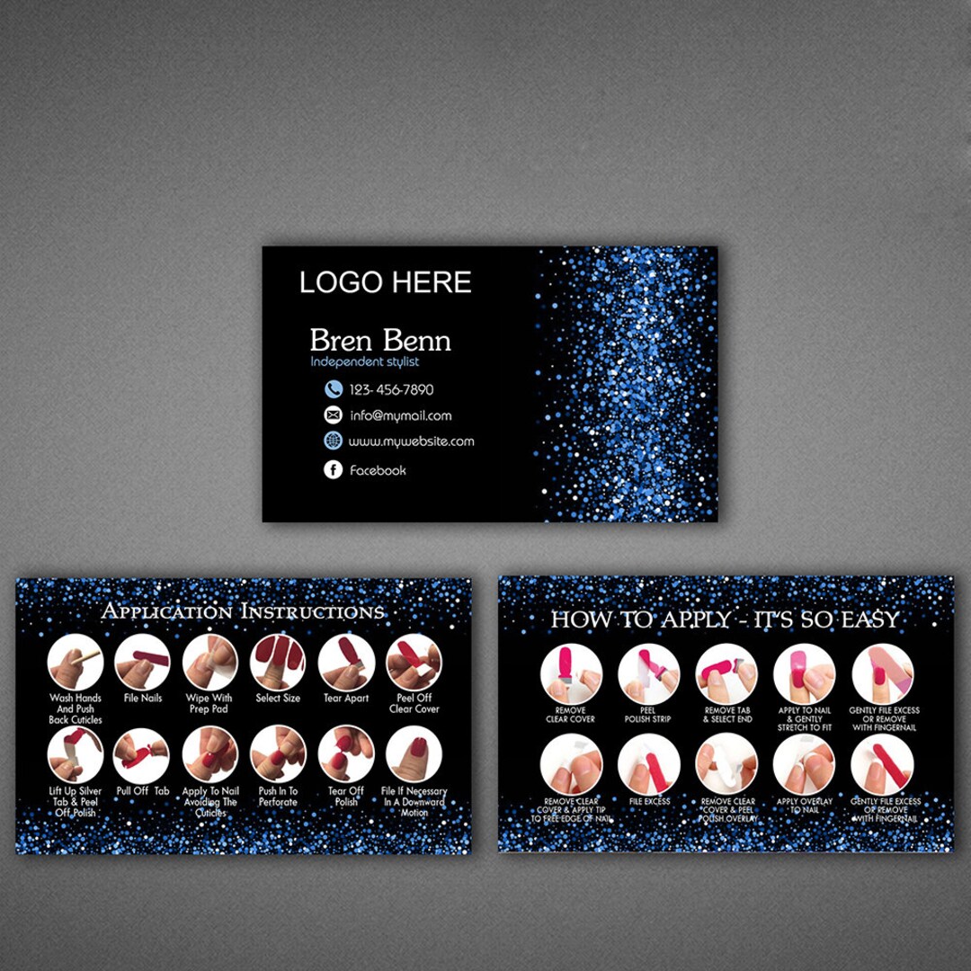 Personalized Nail Business Cards-custom Printed Business Cards-design ...