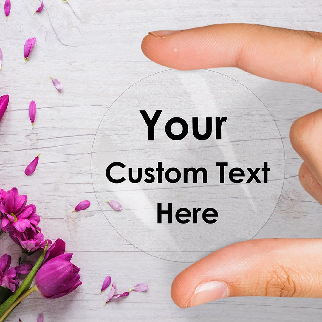 Custom Round Clear Label-gloss Transparent Labels-clear Round Stickers ...