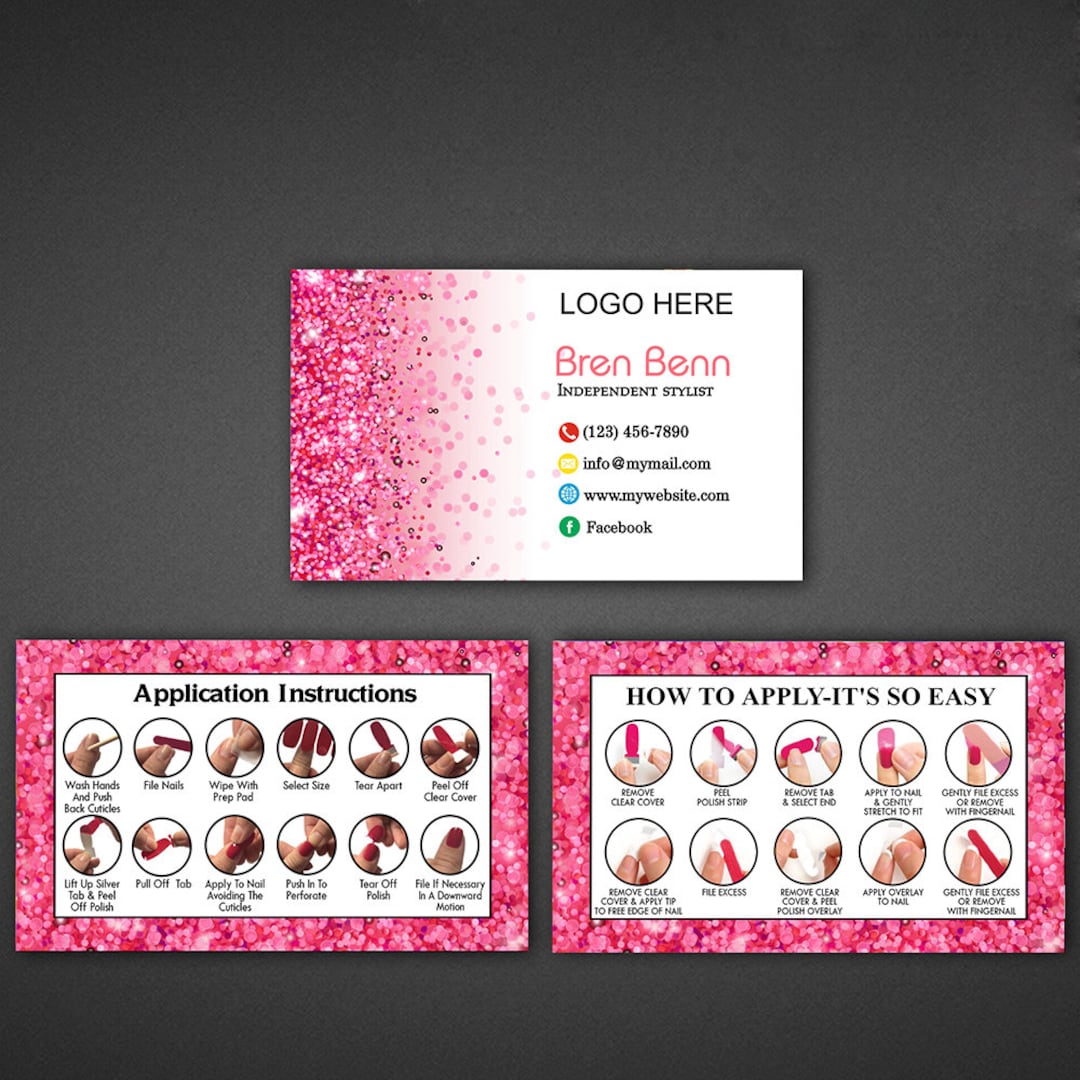 Personalized Nail Business Cards-custom Printed Business Cards-design ...