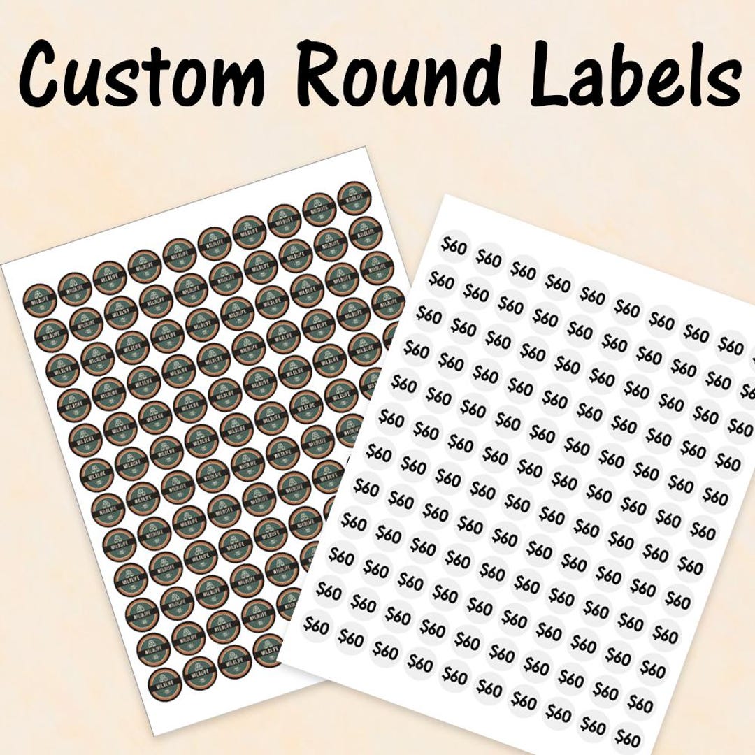 0.75" Circle Custom Stickers, Custom Labels, Product Labels ,printable ...