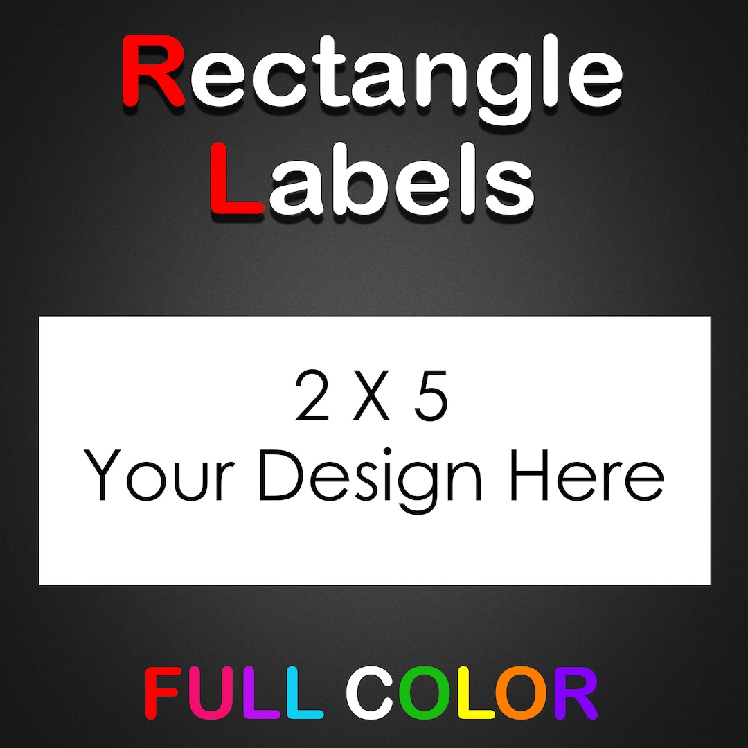 Custom Rectangle Stickers, Free Design, Custom Labels, Rectangle Labels ...