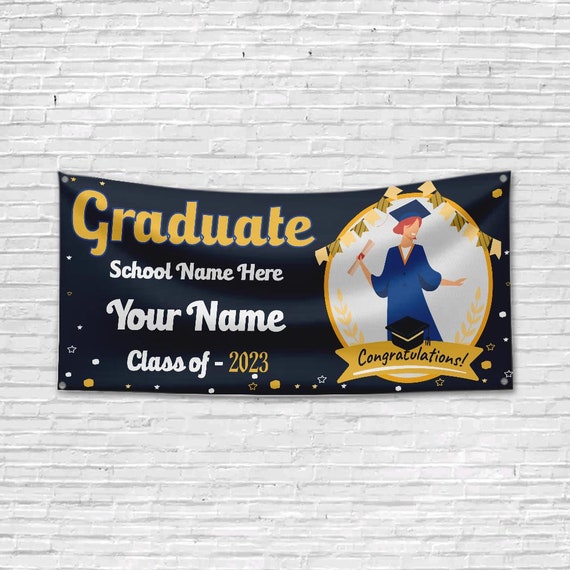 Custom Printed Graduation Vinyl Banner Full Color - Etsy