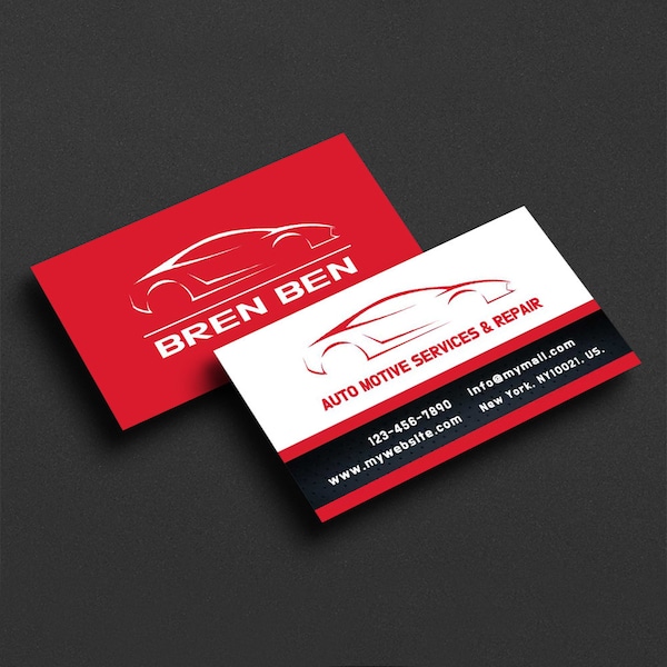 Car Service Business Cards - Etsy