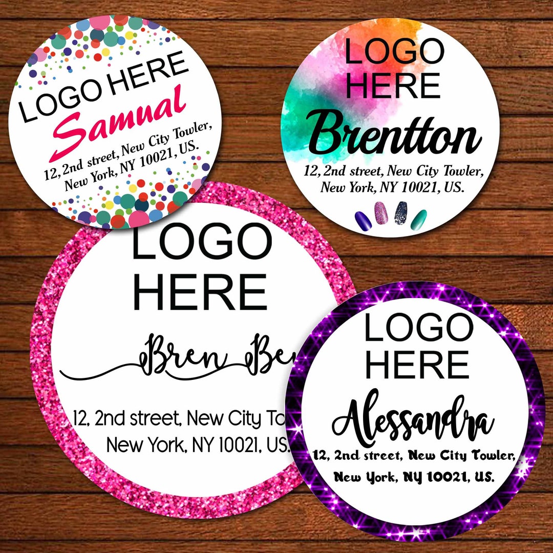 Round Business Logo Labels, Circle Branding Stickers, Business Labels ...