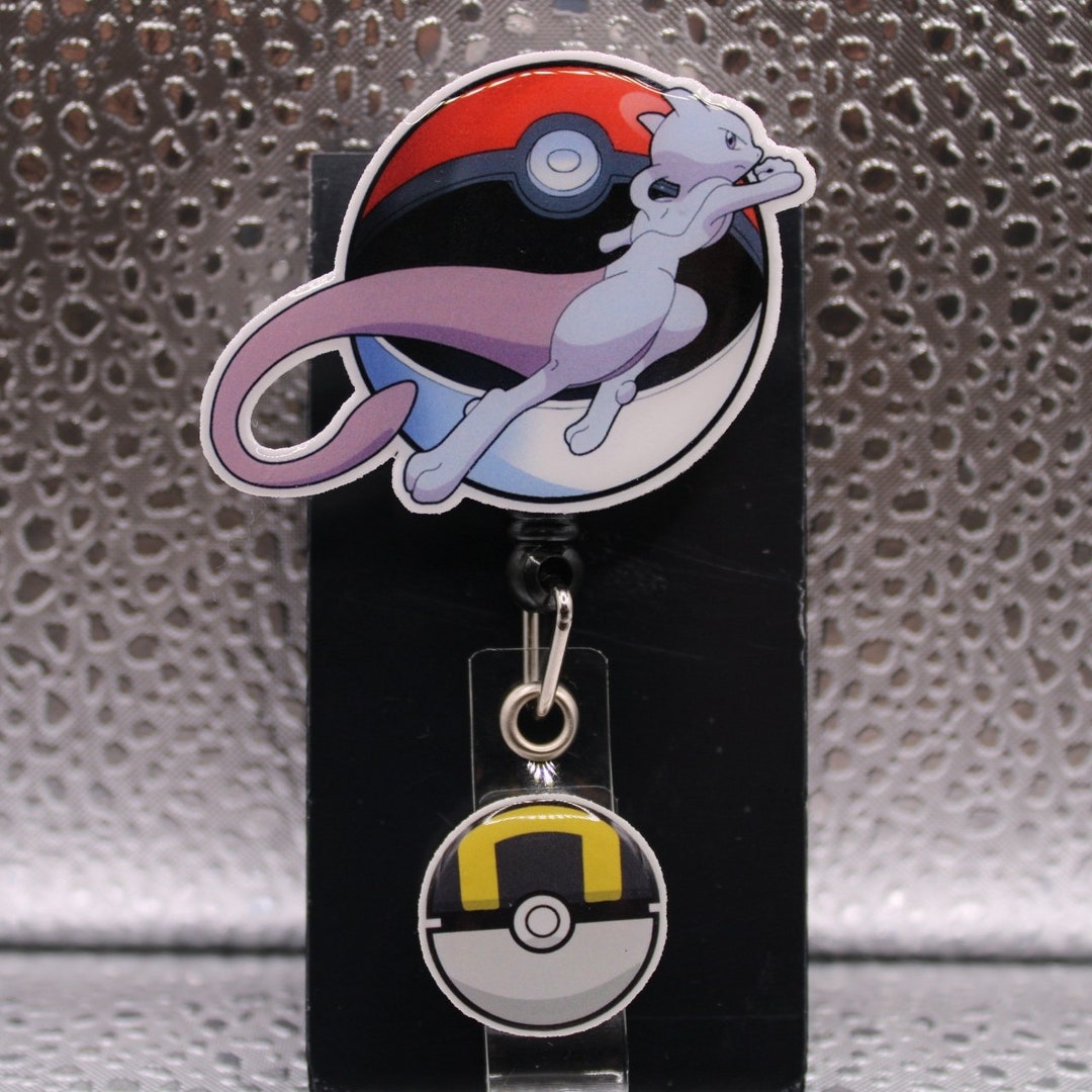 Mewtwo From Pokemon Black Badge Holder - Etsy