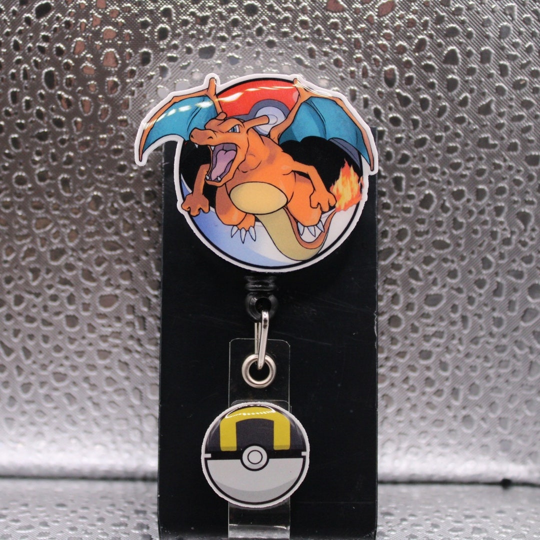 Charizard From Pokemon Black Retractable Badge Holder - Etsy