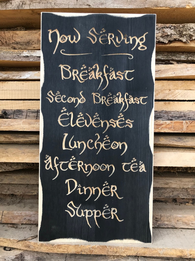 9.8inch x 20.7inch Hobbit Daily Meals Menu Second Breakfast | Etsy 9.8inch x 20.7inch Hobbit Daily Meals Menu Second Breakfast | Etsy