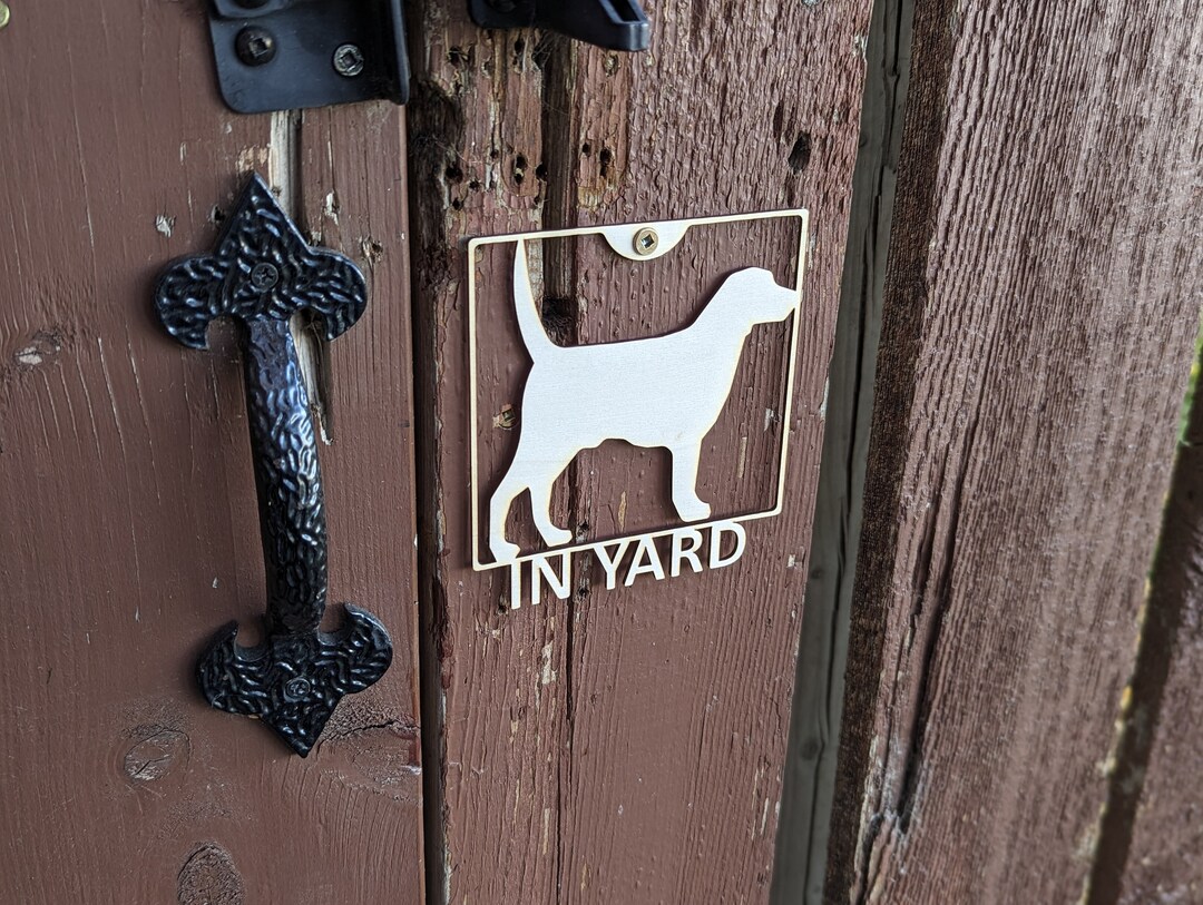 Dog in Yard Sign - Etsy