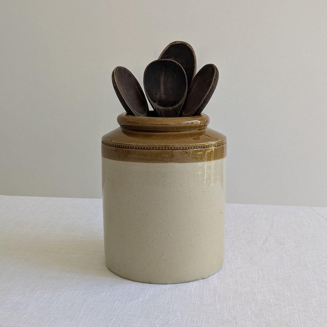 Antique George Skey Stoneware Jar, Victorian Crock Pot, Vintage Utensil ...