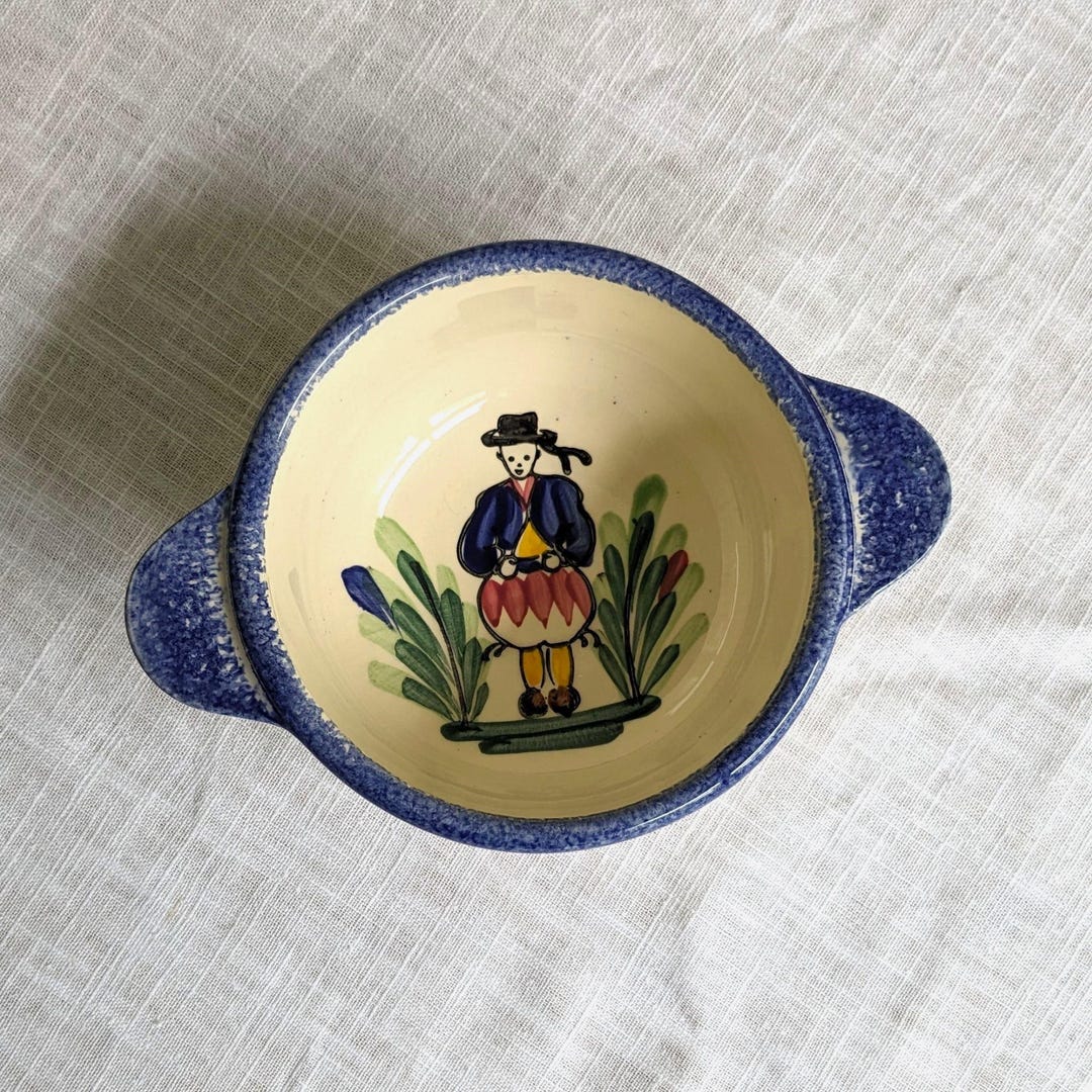 Vintage French Peasant Bowl, Cereal, Dips or Nibbles Bowl, Small ...