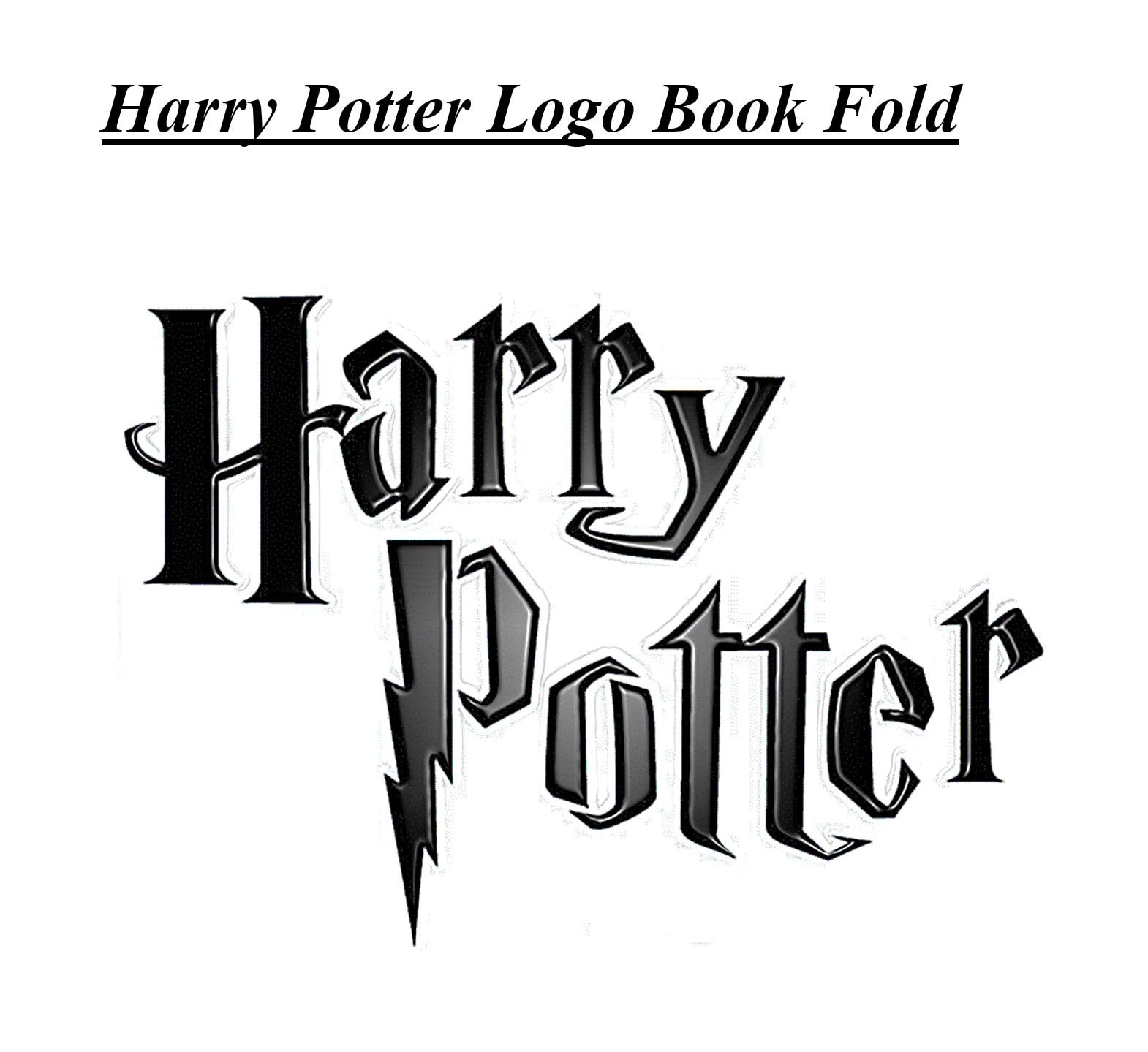 Harry Potter Book Folding Art Logo Book Fold Pattern | Etsy