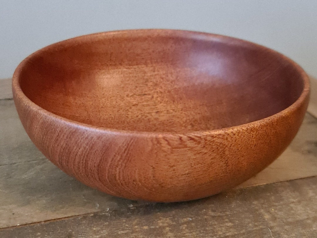 Hand Crafted Sapele Wooden Bowl - Etsy