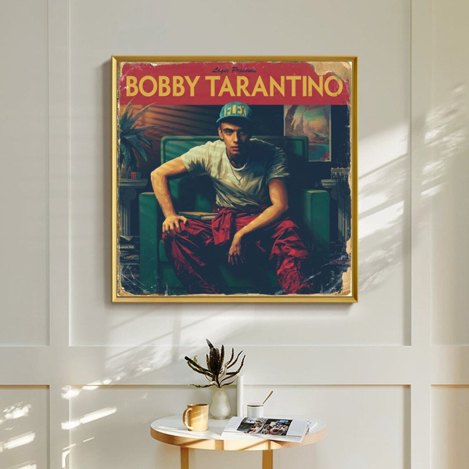 Logic Bobby Tarantino Music Album Cover Canvas Poster Etsy