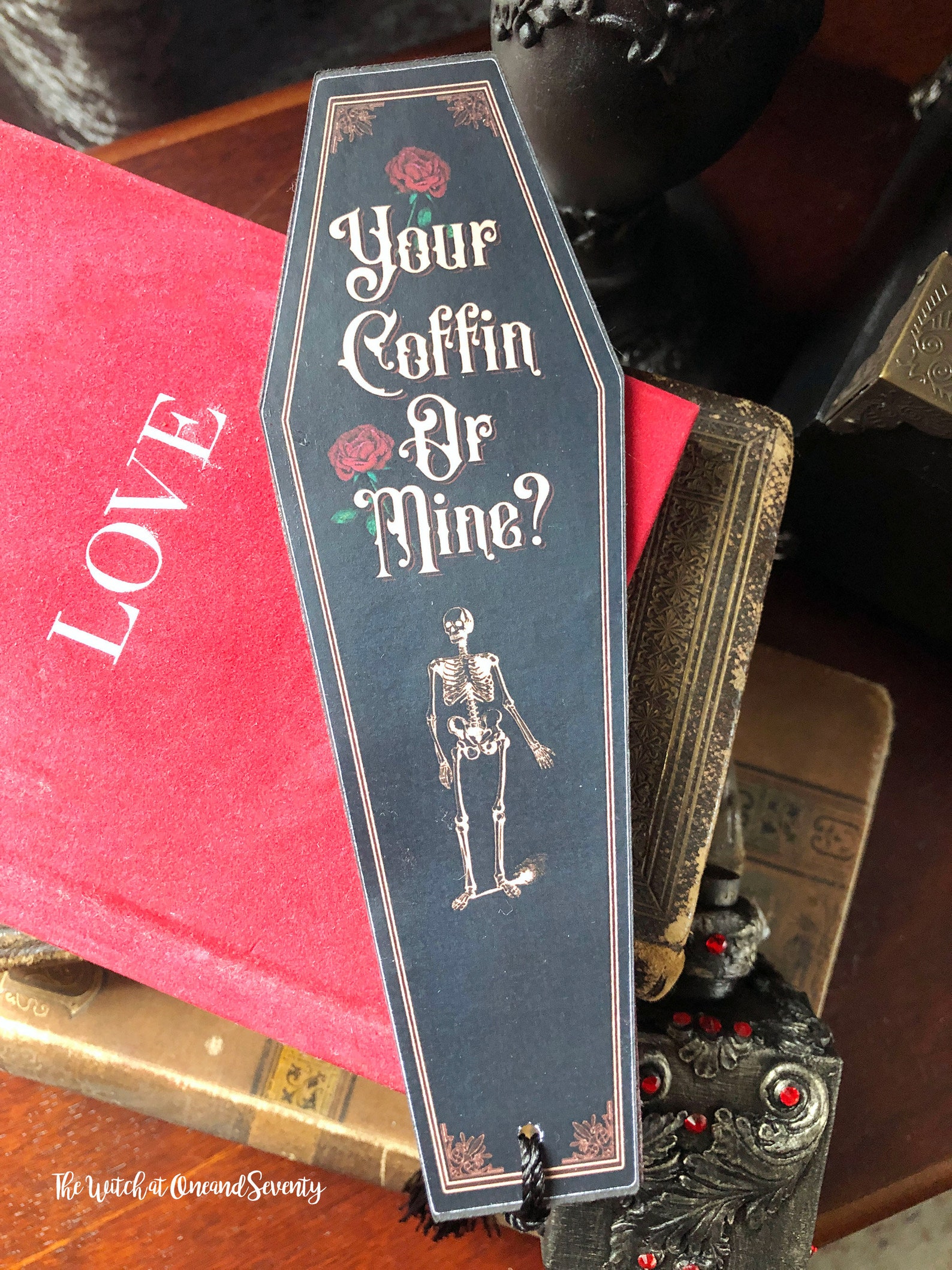 Skeleton Coffin Bookmark Gothic Bookmark Skeleton Bookmark - Etsy