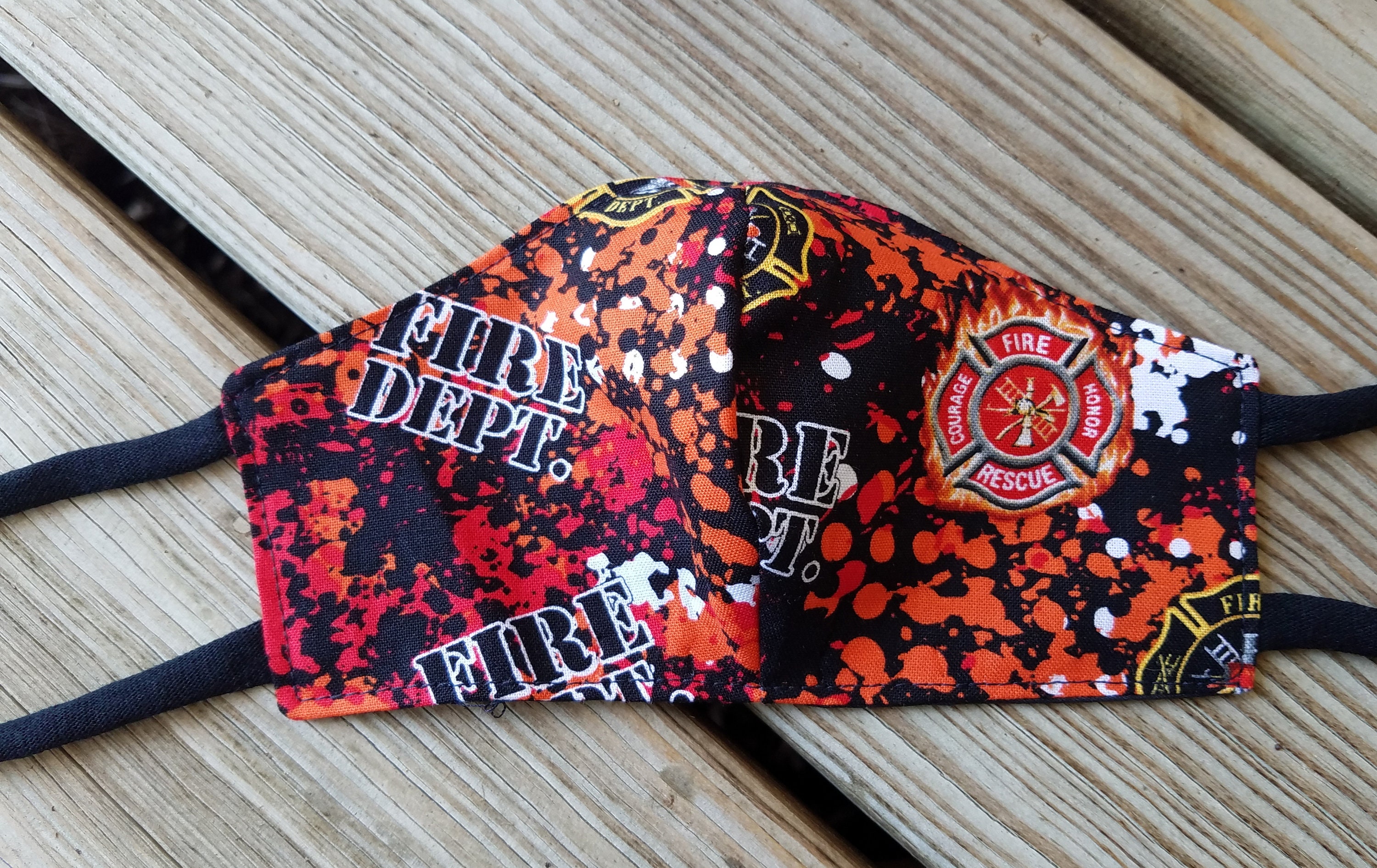 Kids Firefighter mask with charcoal grey back | Etsy