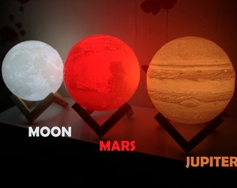 Planet Lamps With 16 Colors real Space Data Images Remote and Stand ...