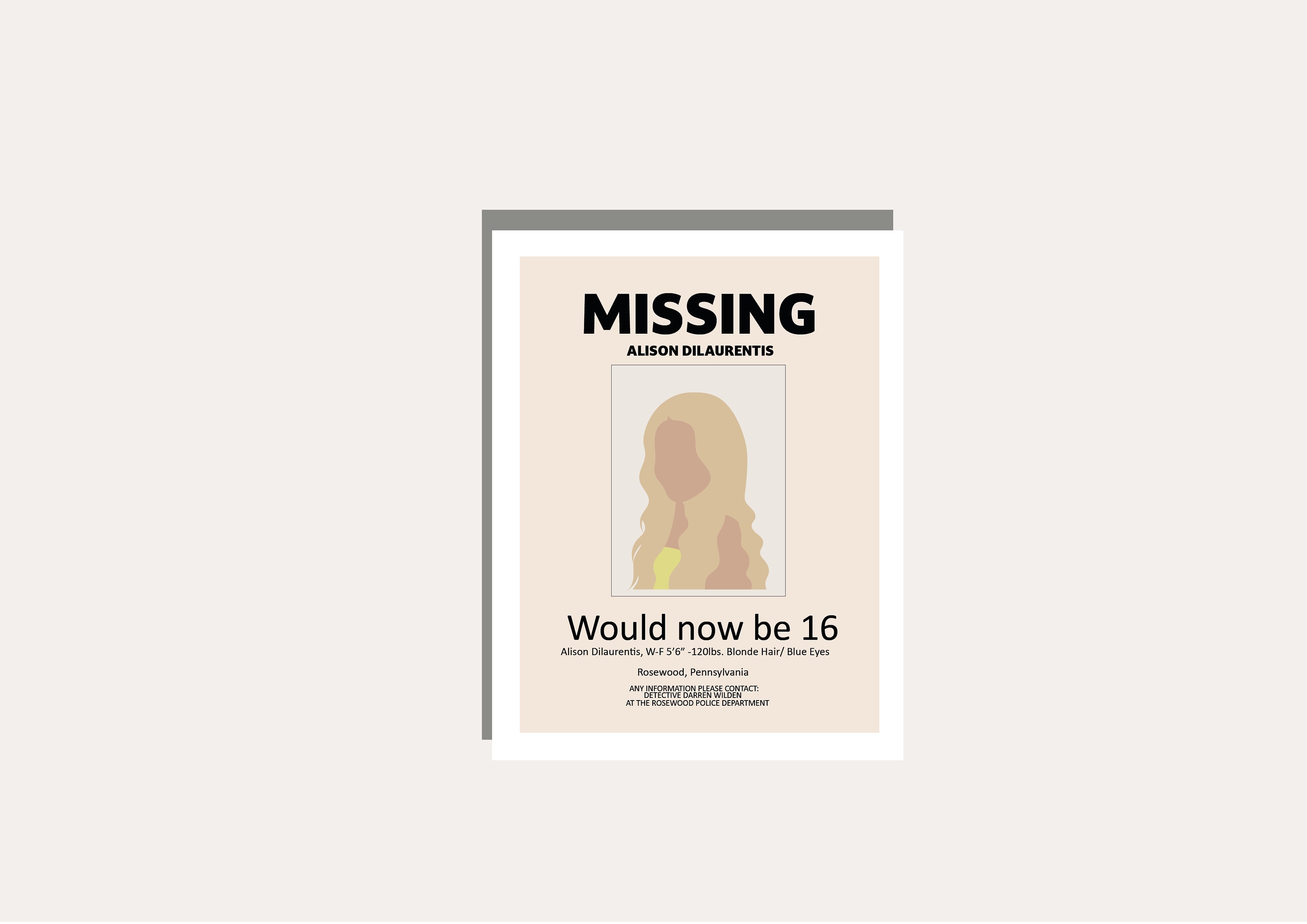 Alison Dilaurentis Missing Poster