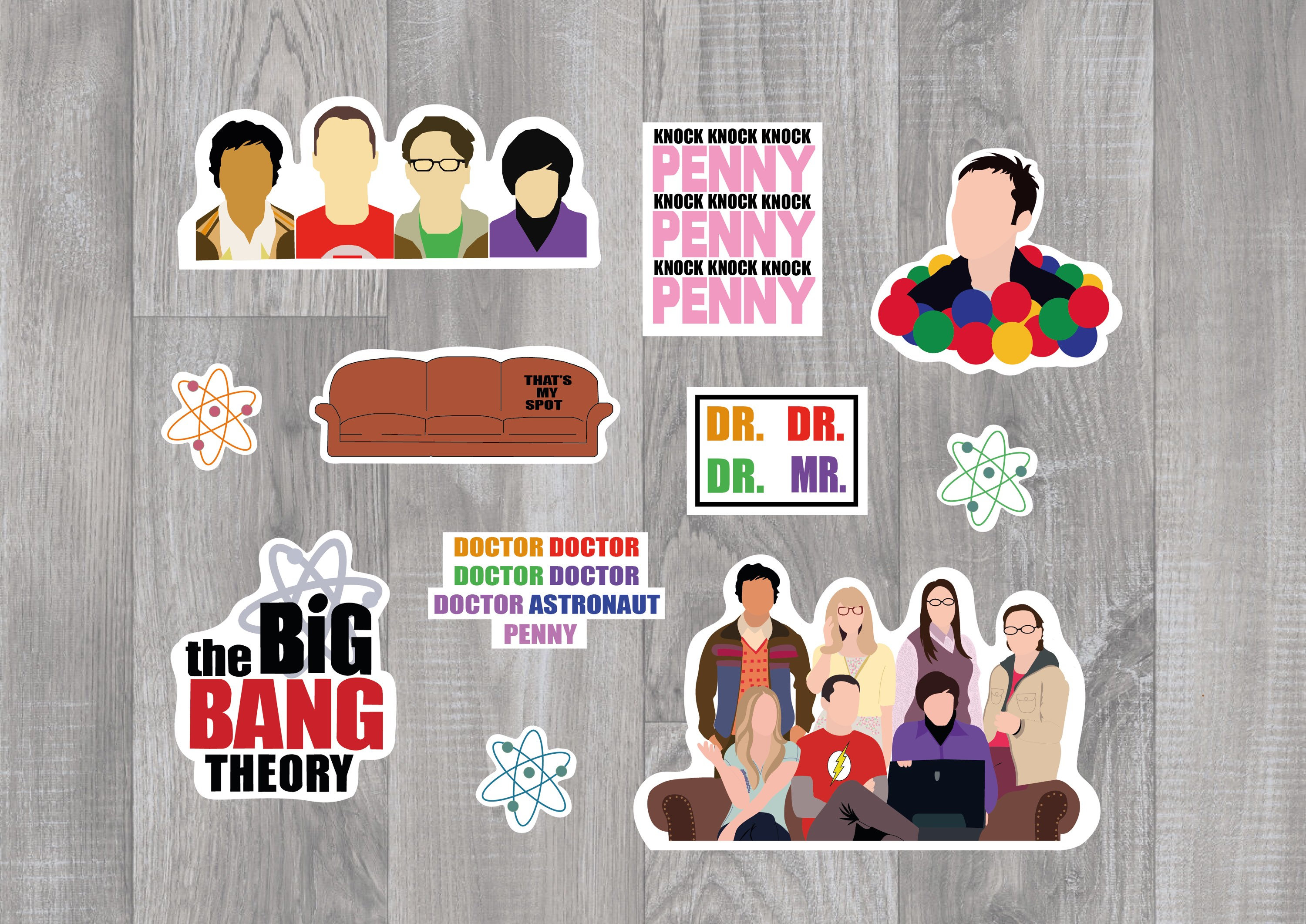 Tbbt The Big Bang Theory Stickers Etsy