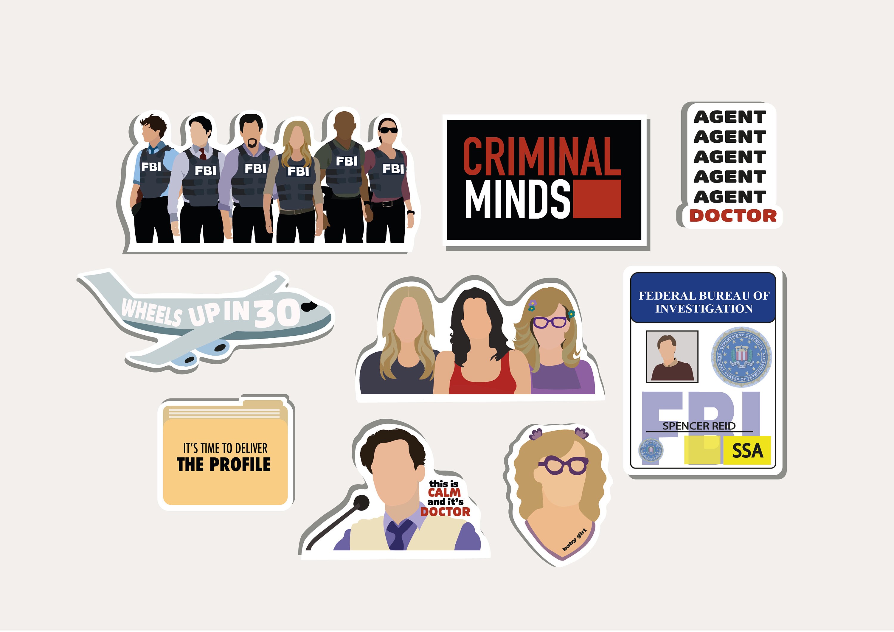CRIMINAL MINDS Stickers - Etsy UK