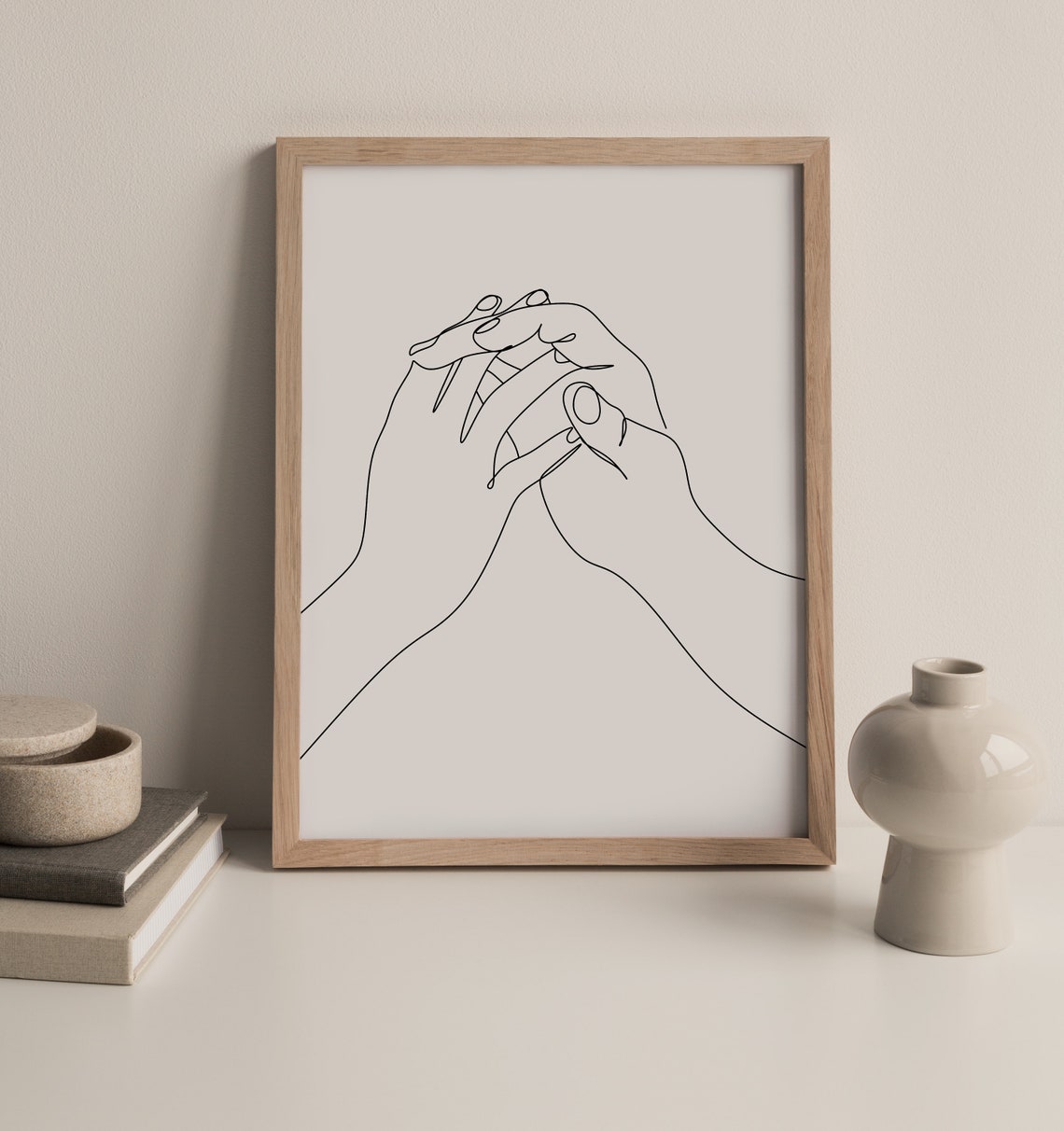 Hands Line Art Print. Line Drawings Hands. Hands Poster. One - Etsy