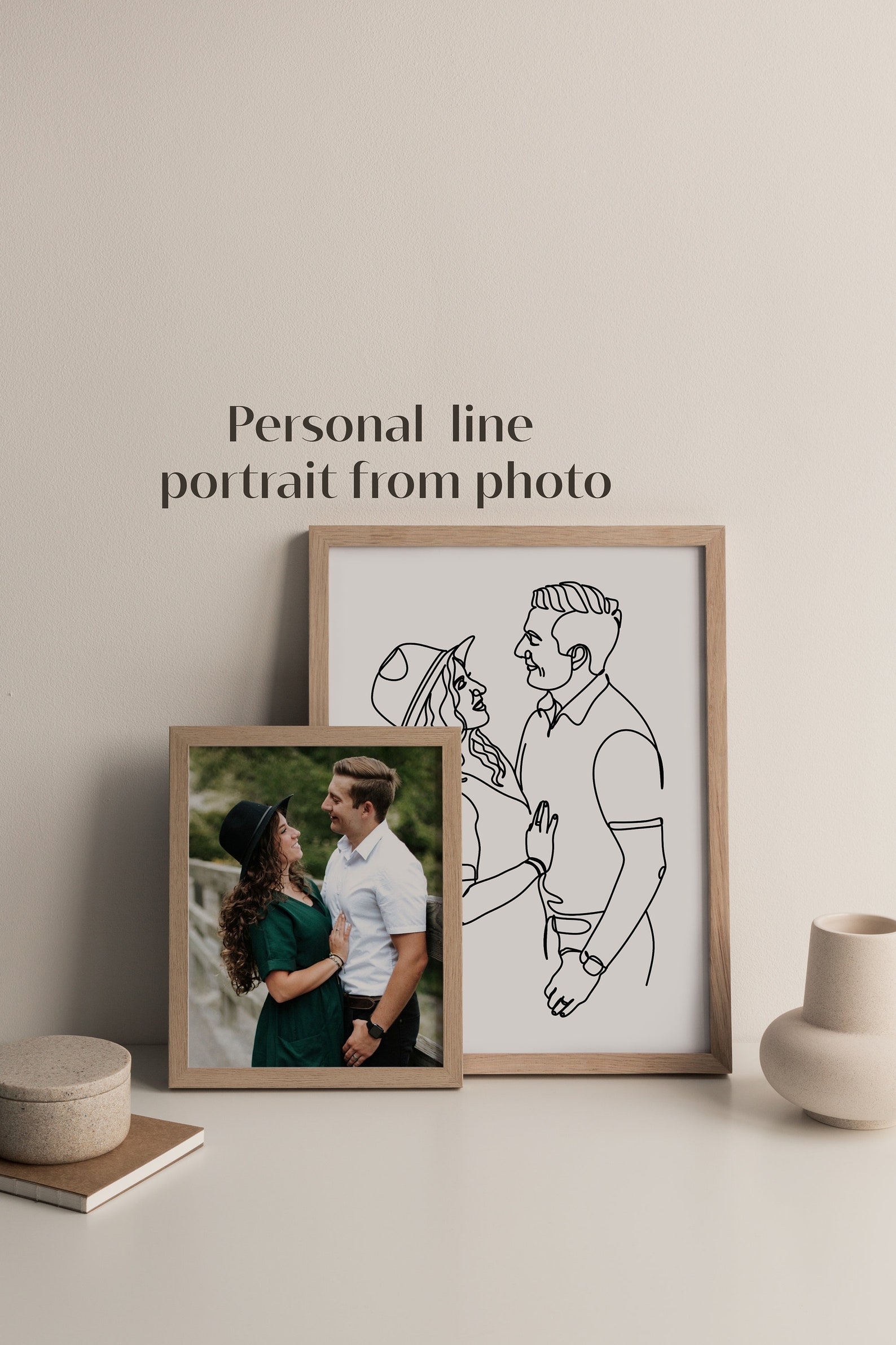 Custom Line Drawing. Custom Line Portrait. Custom Line Art. | Etsy