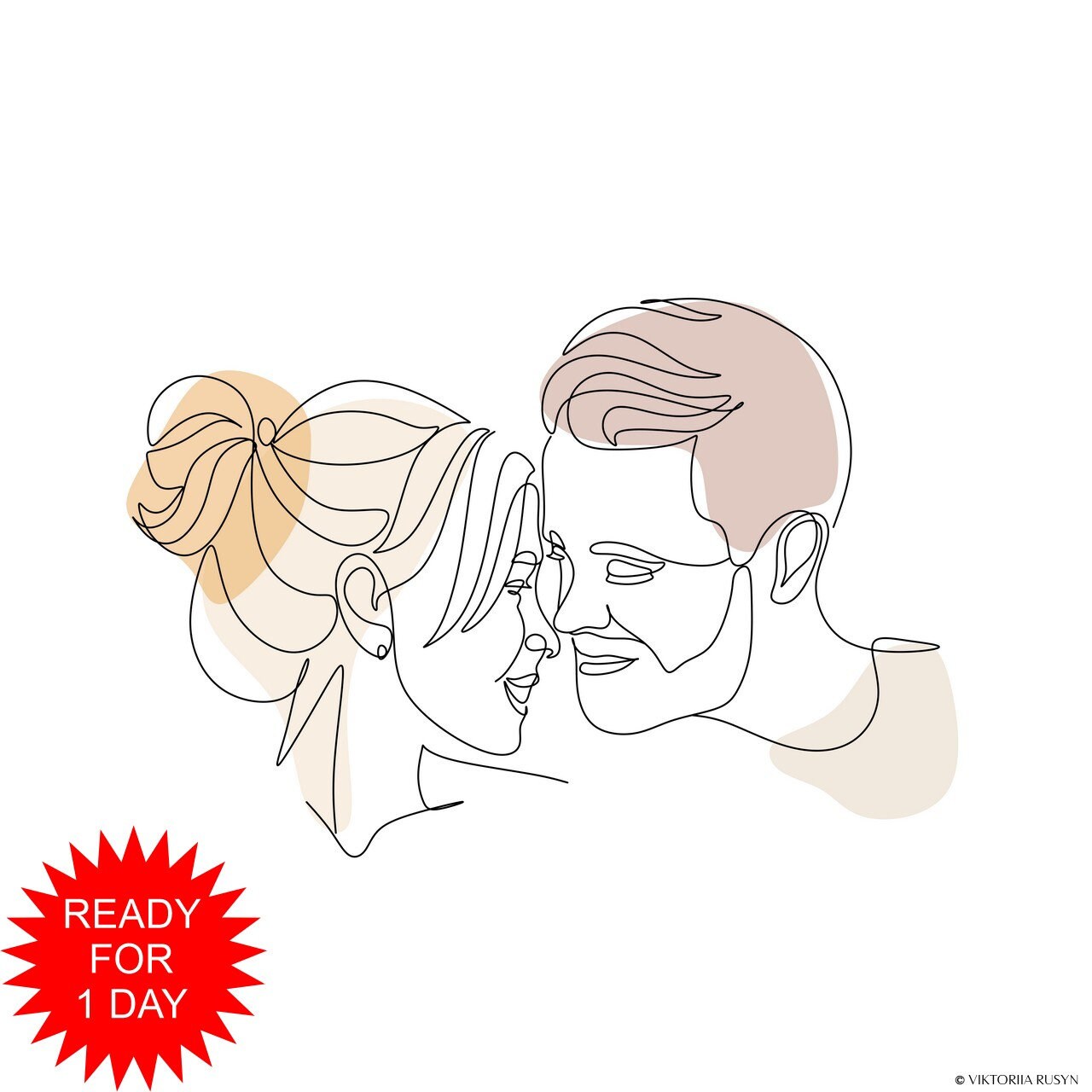 LINE ART PORTRAIT. Gifts for Him. Gifts for Her. Personalized Gift ...