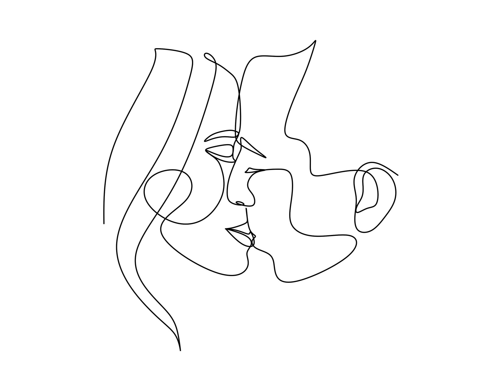 Custom One Line Drawing. One Line Portrait From Photo. - Etsy